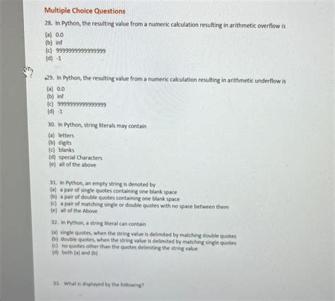 Solved True False Questions True Or False In Python A Chegg Com