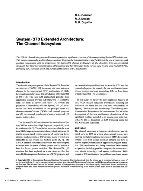 System 370 Extended Architecture Pdf Central Processing Unit