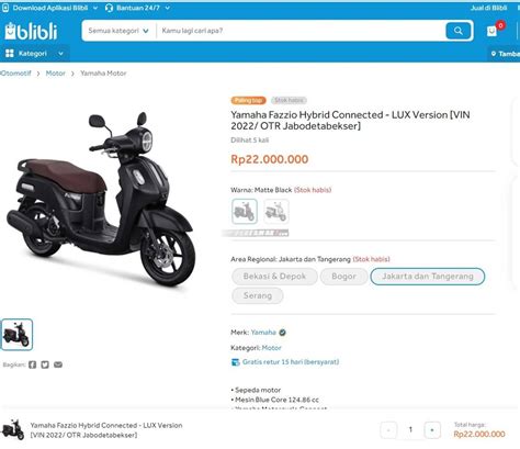 Yamaha FAZZIO Hybrid Ludes Di Indent Online BliBli Pertamax7