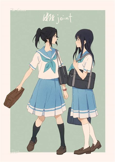 莉兹与青鸟铠冢霙伞木希美希美×霙吹响吧！上低音号水手服及膝袜 Enze恩沢illustration Pixivdaily