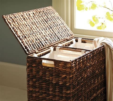 Seagrass Divided Hamper And Liner Havana Pottery Barn