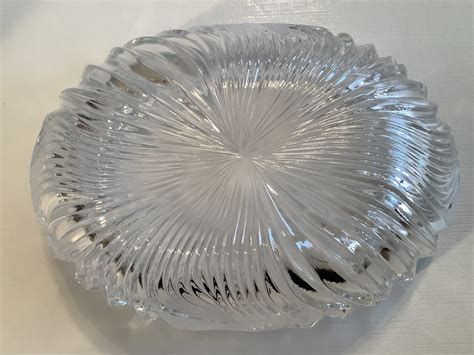 Vintage Mikasa Oval Shaped Clear Crystal Glass Candy Bowl Or Etsy