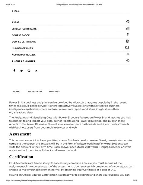 Analyzing And Visualizing Data With Power Bi Edukite PDF