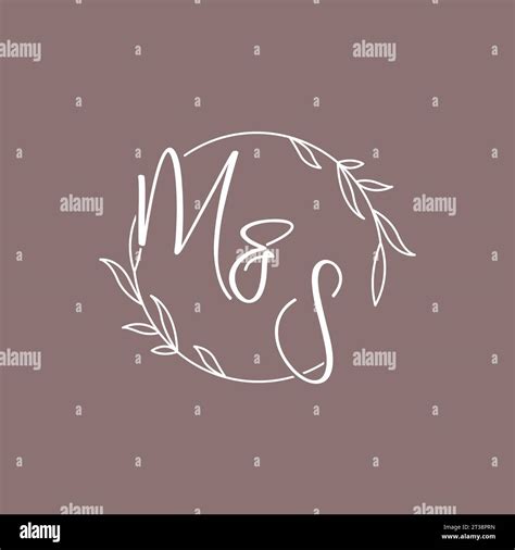 Ms Wedding Initials Monogram Logo Ideas Vector Graphic Stock Vector