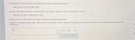 The Formation Of Nitryl Fluoride Is Described By The