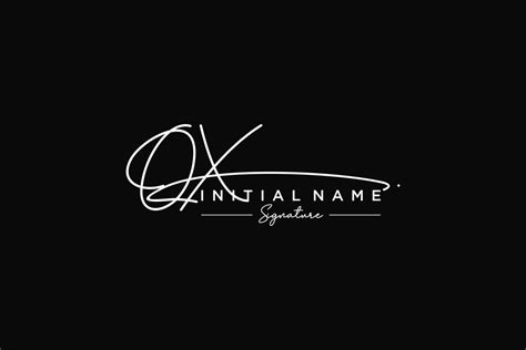 Initial Qx Signature Logo Template Vector Hand Drawn Calligraphy