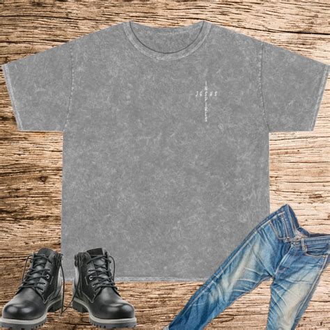 Unisex Mineral Wash T Shirt Jesus Inspires Short Sleeve Shirt