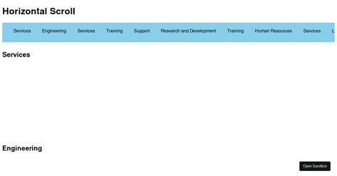Horizontal Active Scroll React Forked Codesandbox