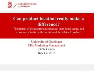 Can Product Location Really Make A Difference PPT