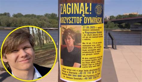 Tajemnicze zaginięcie 16 letniego Krzysztofa Dymińskiego Wciąż trwają