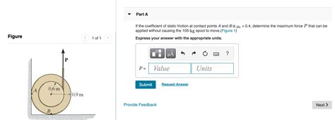 Solved Part A If The Coefficient Of Static Friction At Chegg