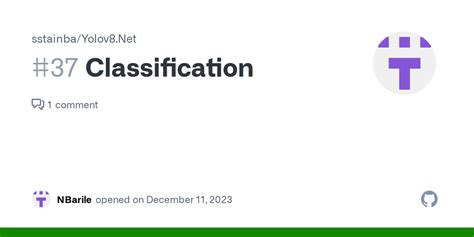 Classification · Issue 37 · Sstainbayolov8net · Github