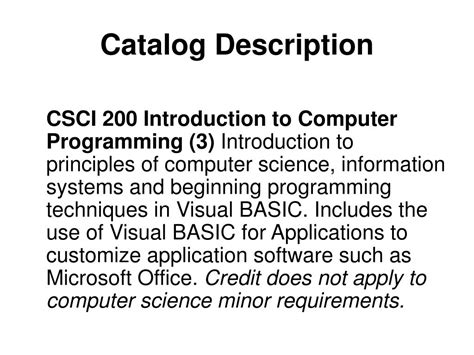 Ppt Csci 200 Introduction To Programming With Visual Basic Powerpoint Presentation Id4004037