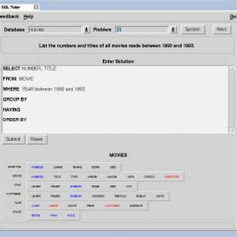 The Interface Of Sql Tutor Download Scientific Diagram