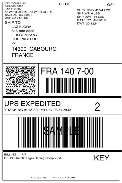 Fake Shipping Label Template