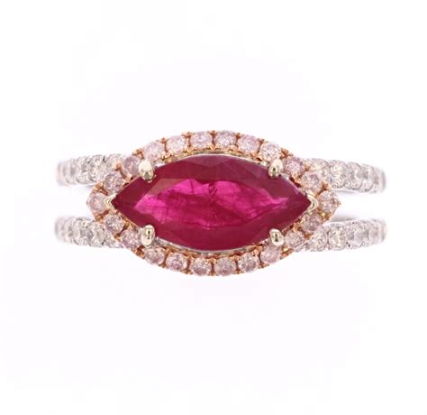 Bid Now Hana Ruby And Rare Pink Diamond 18k Ring March 6 0122 900 Am Mdt