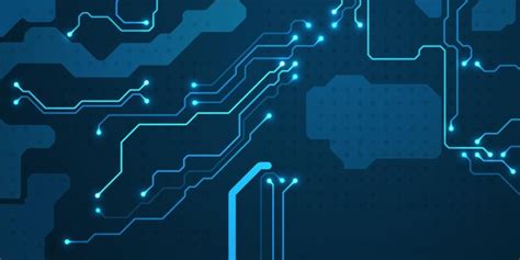 Premium Vector Circuit Board Motherboard Blue Technology Background