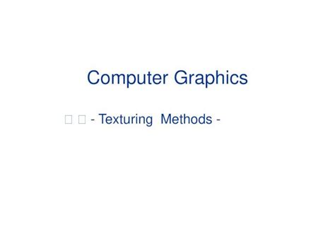 Pdf Computer Graphics Texturing And Procedural Methods · Often Cube