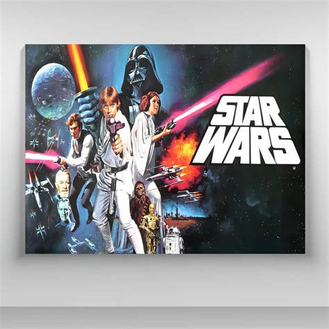 Star Wars Movie Poster Sci Fi Wall Art Canvas Print Retro Art Geek