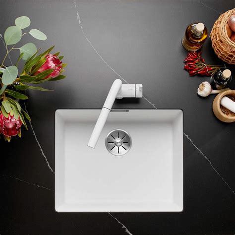 Blanco Subline 500 U Silgranit Kitchen Sink White
