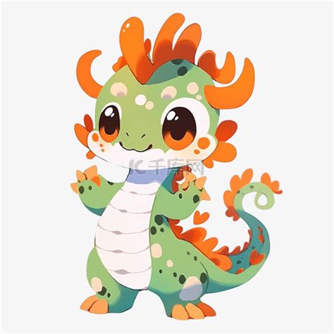 可爱的龙卡通手绘简笔画元素素材图片免费下载 千库网