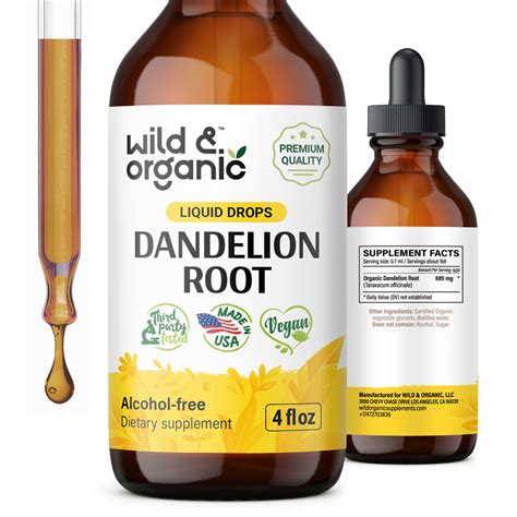 Buy Dandelion Root Liquid Extract Dandelion Root Tincture Vegan