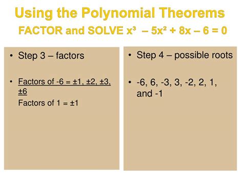 Ppt Theorems About Roots Of Polynomial Equations Powerpoint