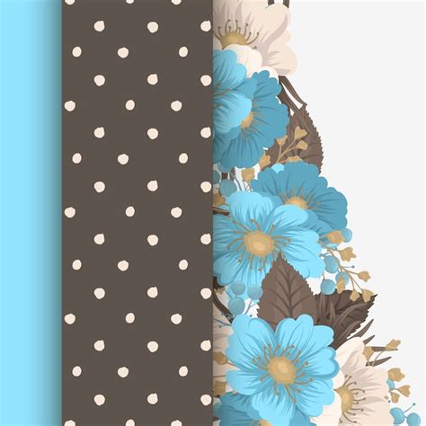 Bloemen Ontwerpen Rand Lichtblauwe Bloemen Gratis Vector