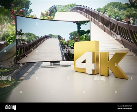 4K Ultra HD television. 3D illustration Stock Photo - Alamy