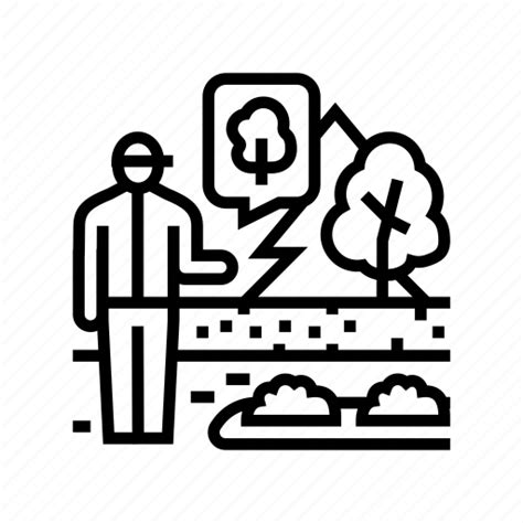 Landscaping Garden Landscape Lawn Grass Backyard Worker Icon
