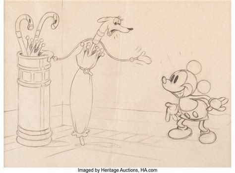 Thru The Mirror Mickey Mouse Conceptpublicity Drawing Walt Disney 1936