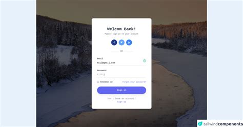Login Form By Tailwindcss Tailwind Components Forms