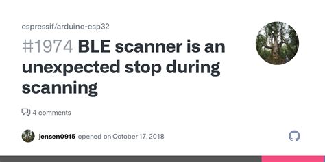 BLE Scanner Is An Unexpected Stop During Scanning Issue 1974