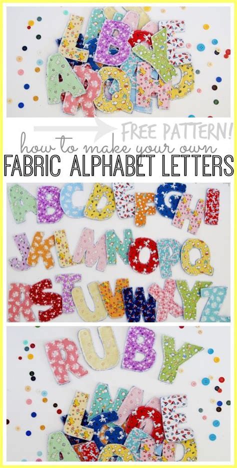 Diy Fabric Alphabet Letters Free Pattern