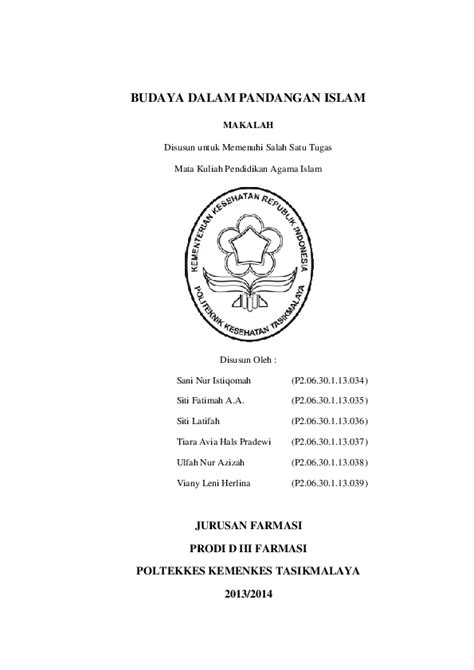 Pdf Budaya Dalam Pandangan Islam