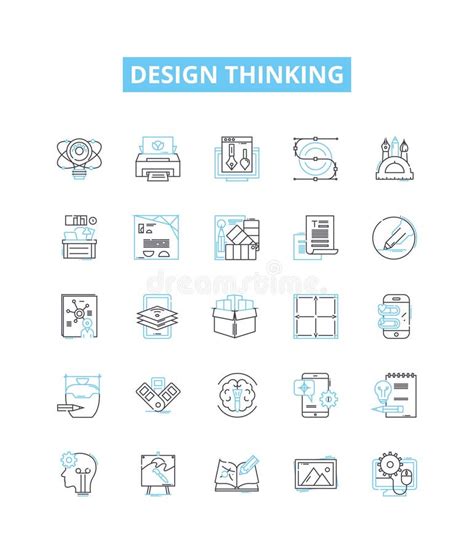 Design Thinking Vector Line Icons Set Design Thinking Ideation