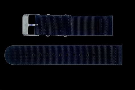2 Piece 20mm Black Nato Military Watch Strap In Ballistic Nylon With