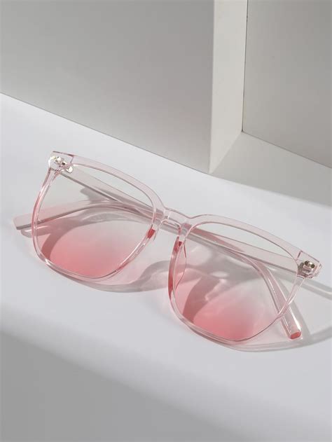 Square Frame Ombre Lens Fashion Glasses Glasses Fashion Fashion Eye