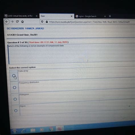 Sta301 Grand Quiz Screenshot 2020 Vu Grand Quiz Assignment Gdb Past