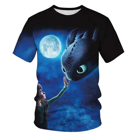How To Train Your Dragon Tshirt Pocket Toothless Dragon 3d Print T