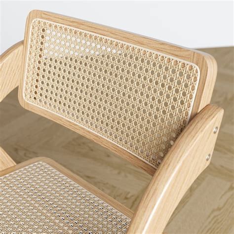 Chaise de salle à manger pliante naturelle Japandi lot de 2 Chaise d