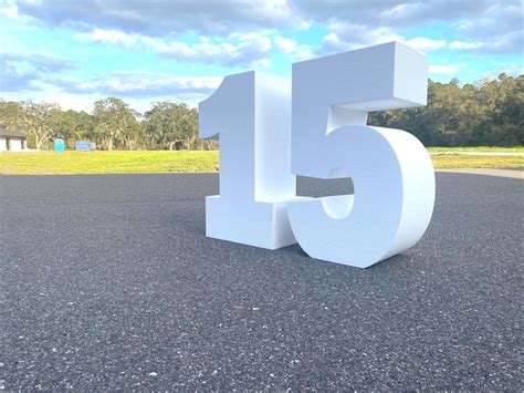 Large Standing Prop Background Numbers 3d Customizable Styrofoam