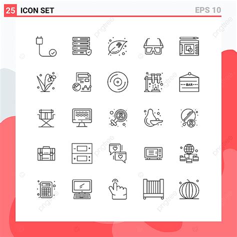 Group Of Modern Lines Set For Layout Growth Eyewear Turntable PNG And Vector With