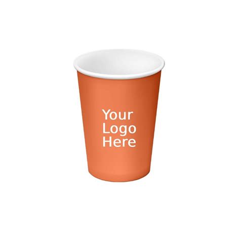 10oz Pla Compostable Custom Printed Single Wall Paper Cups 1000cs