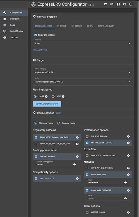 Firmware Options Openipc