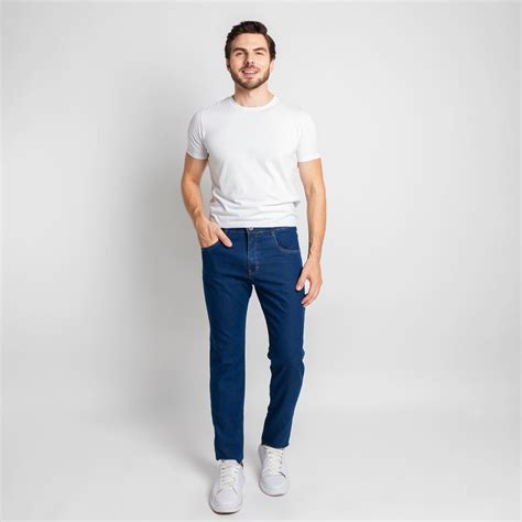 Calça Jeans Masculina Tradicional Reta Super Stone Jeans By Jeans