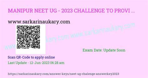 Provisional Answer Key Manipur Neet Ug 2023 Challenge