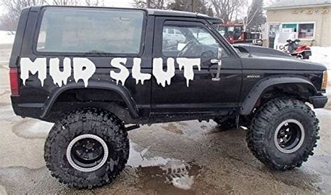 Decal ~ Mud Slut 2 Wall Or Auto Decal 12 X 72 White