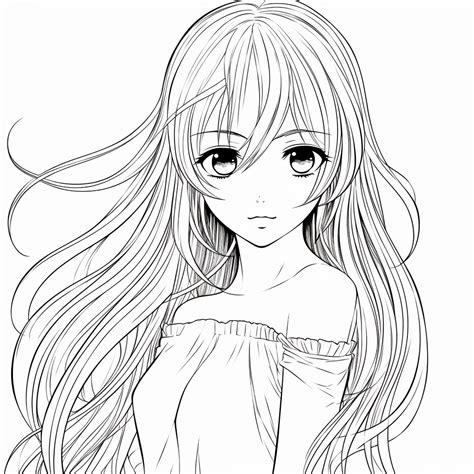 Dibujos De Chica Anime De La Escuela Para Colorear Para Colorear Lights Crystal