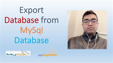 Exporting Mysql Databases And Tables Using Phpmyadmin Youtube